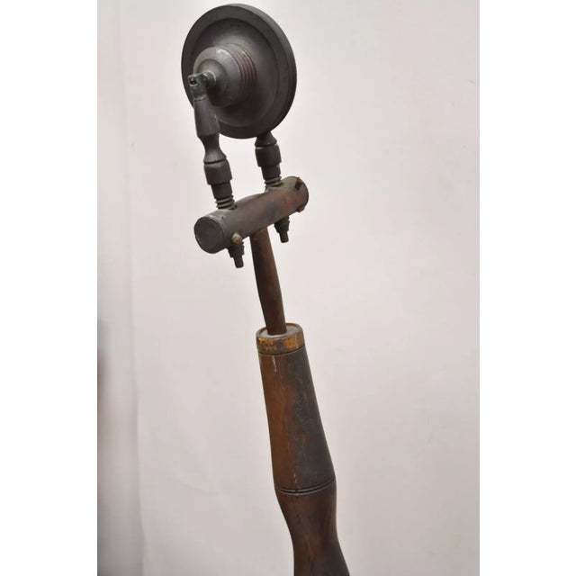 Antique American Primitive Colonial Wooden Country Spinning Wheel ...