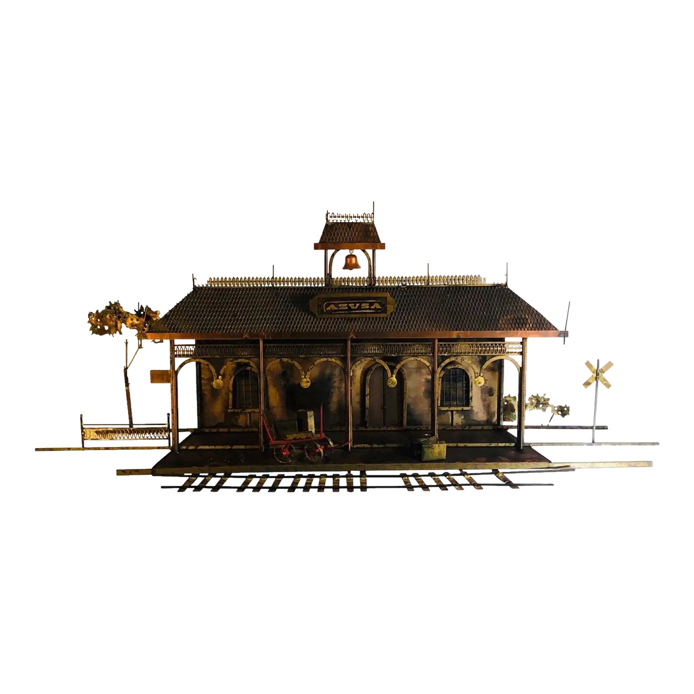 Mid 20th Century Curtis Jeré Brutalist Train Station Wall Sculpture ...