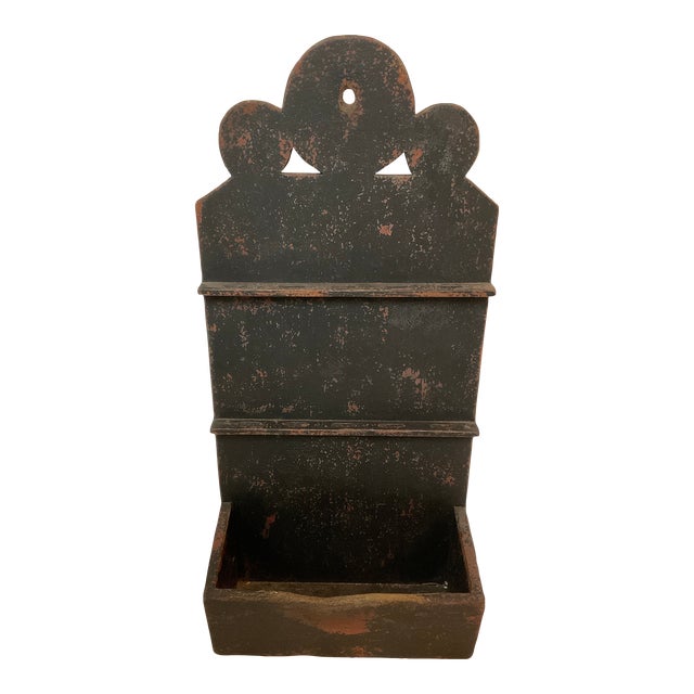 Early 18th Century Primitive Candle Box and Spoon Holder | Chairish