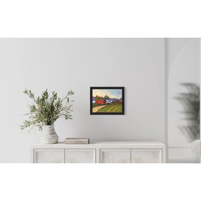 "The Red Barn and Green Field" Original Fauvist Landscape Painting by ...