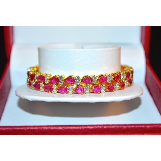 Certified Natural 10.35CTS VS F Diamond Ruby 18K Solid Gold Stackable ...