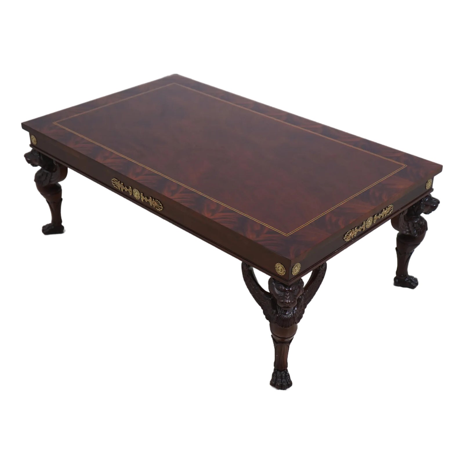 Kindel National Trust Mahogany Griffin Coffee Table | Chairish