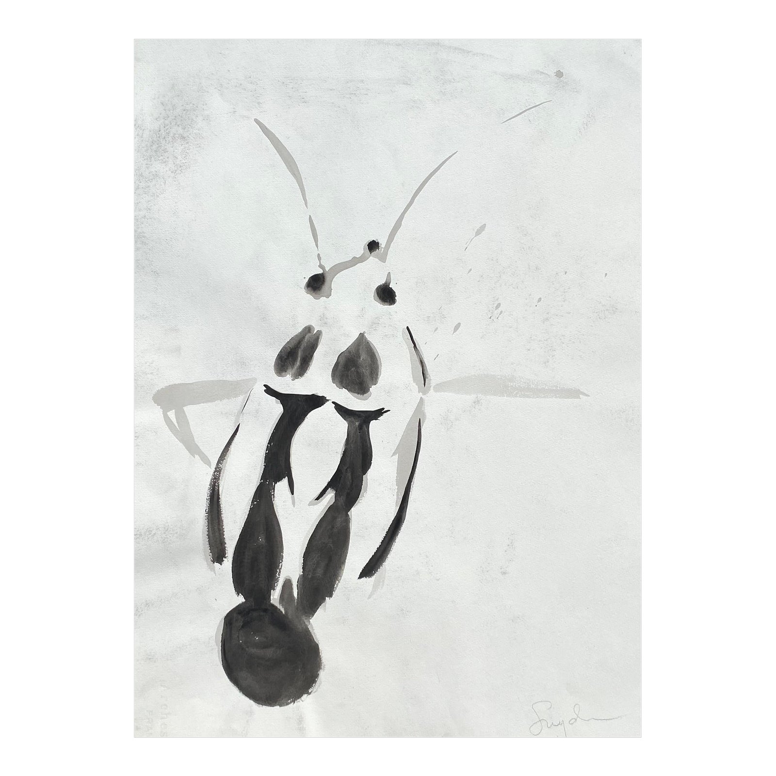1980s Richard Snyder Modern Insect Painting | Chairish