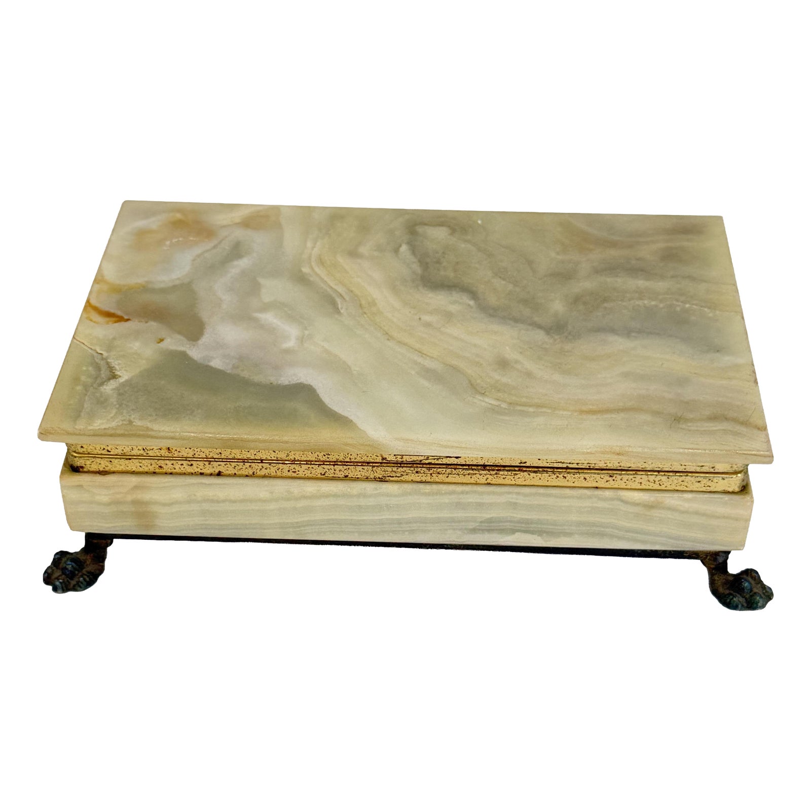 Mid-Century Onyx Jewelry Box, 1950s. | Chairish