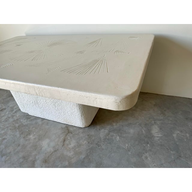1980's J. Berdou Art Handmade Plaster Dining or Conference Table | Chairish