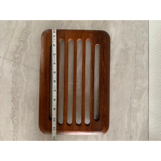 Vintage Danish Modern Style Teak Wood Trivet | Chairish