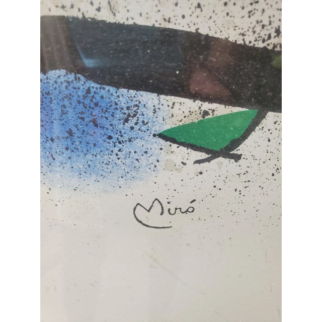 1970s Vintage Miro Style Color Lithograph Mid Century Era, Framed ...