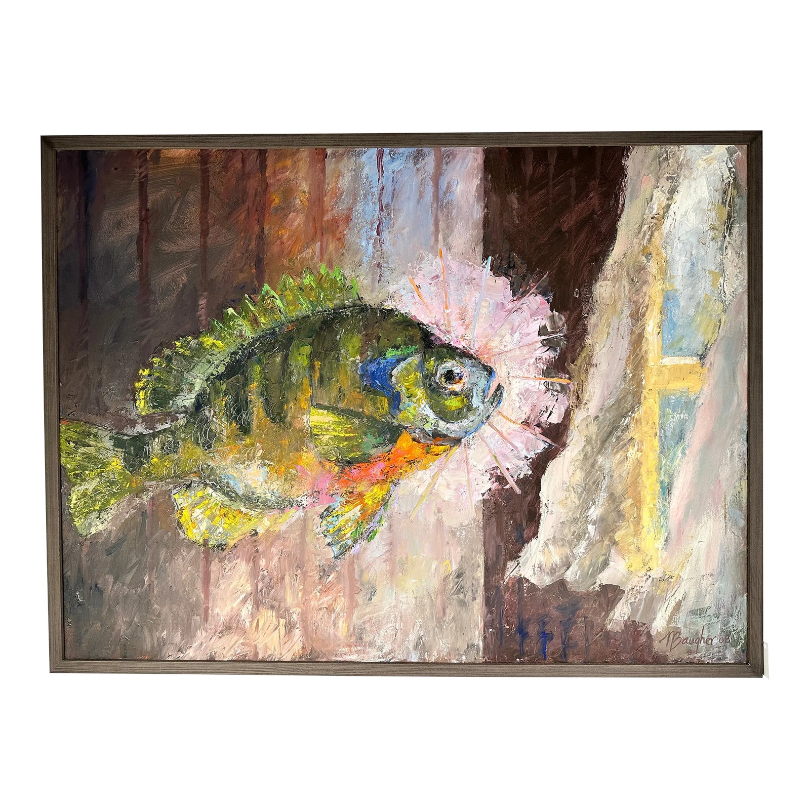 Late 20th Century Fish Painting by Chicago Artist Norman Baugher | Chairish