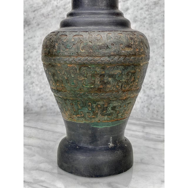 Late 19th Century Antique Japanese Meiji Pottery Etched Urn W/ Figural ...