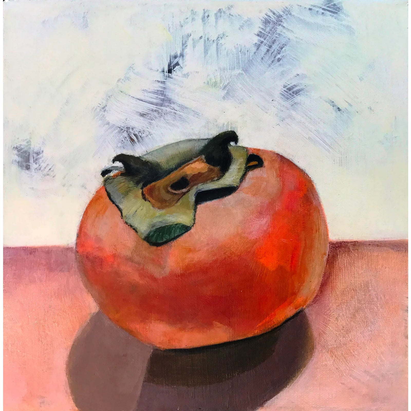 "Persimmon" Contemporary Impressionist Food Still Life in Orange by ...