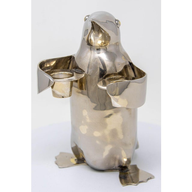 Vintage Silver Plated Penguin Paperweight Shelf Decor | Chairish