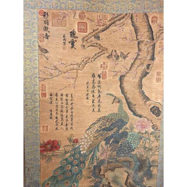 Chinese Huaniao Scroll | Chairish