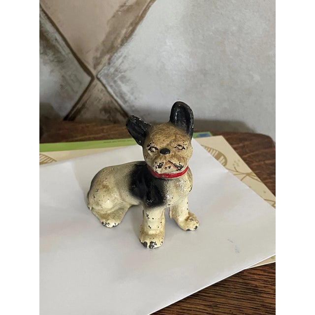 Antique Miniature Hubley Cast Iron French Bulldog Paperweight Figurine ...