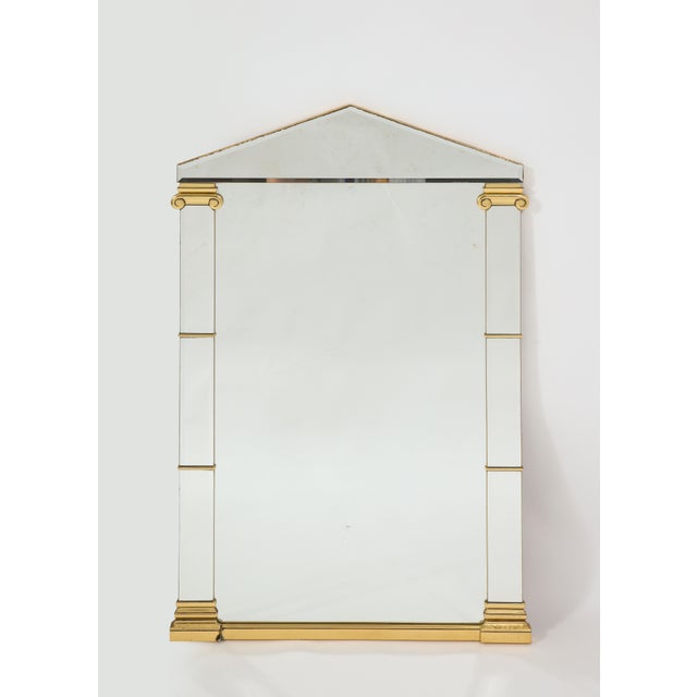1980s Roman Temple Shaped "Parclose" Mirrors With Gilt Wood Accents - a ...