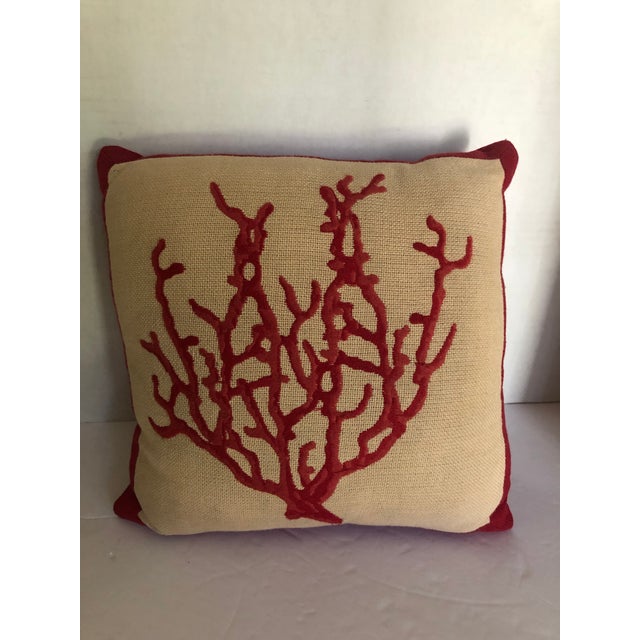 Vintage Red Coral Small Throw Pillow | Chairish