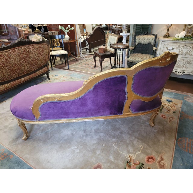 Early 20th Century Neoclassical Gilt Wood French Recamier Sofa | Chairish