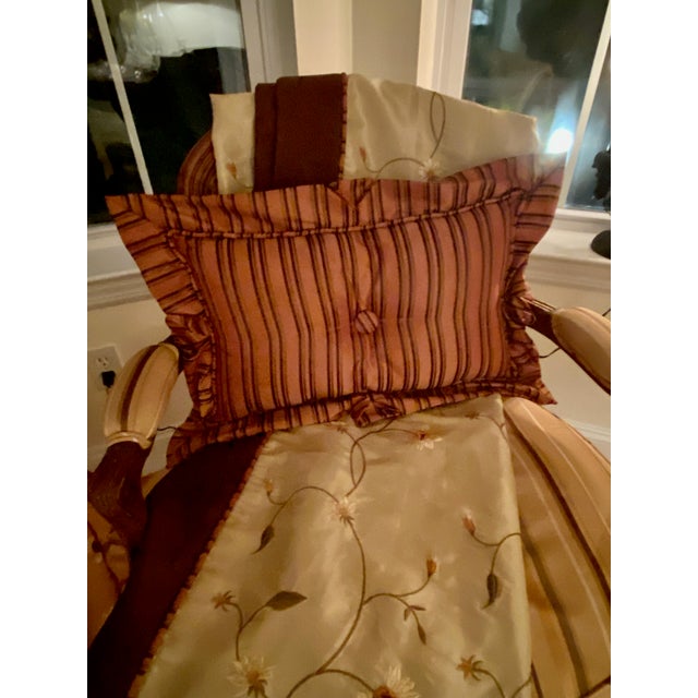 Custom Handmade Silk Drapes With Matching Pillows & Hand-Embroidered ...