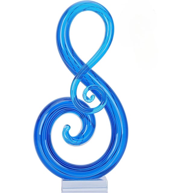 Vintage Murano Style Italian Murano Glass Hand Blown Music Note ...
