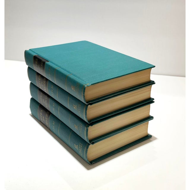 1960s Teal Books- Set of 4 | Chairish