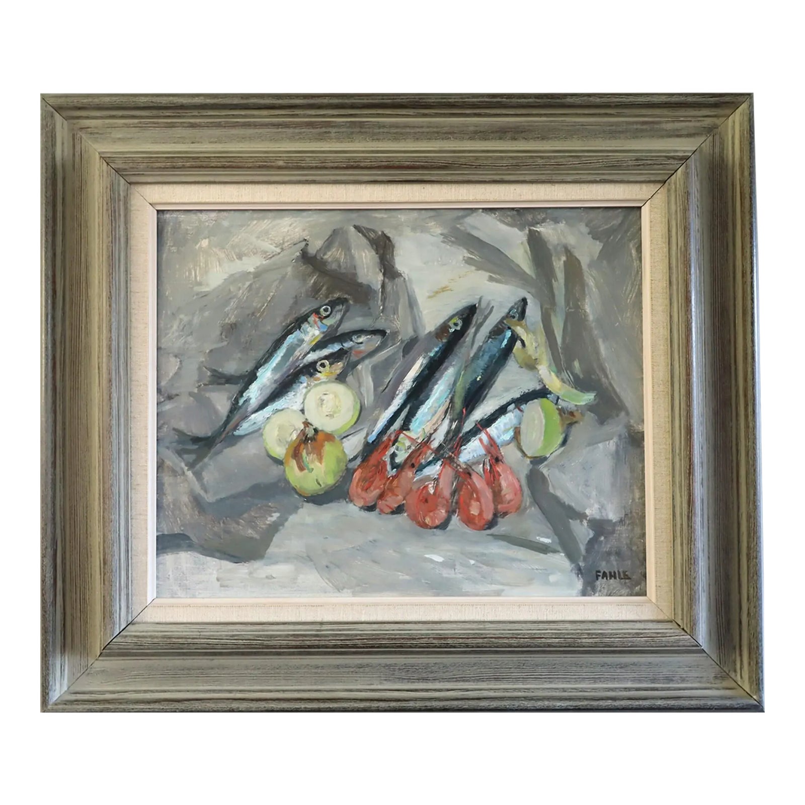 1961 Mid-Century Modern 'Still Life With Sardines' Vintage Swedish ...
