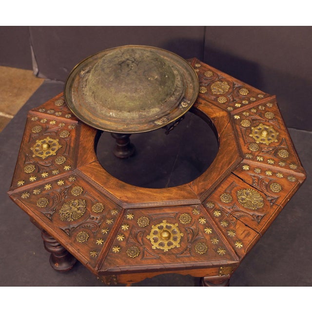Spanish Brazier Warming Table of Brass-Bound Walnut | Chairish