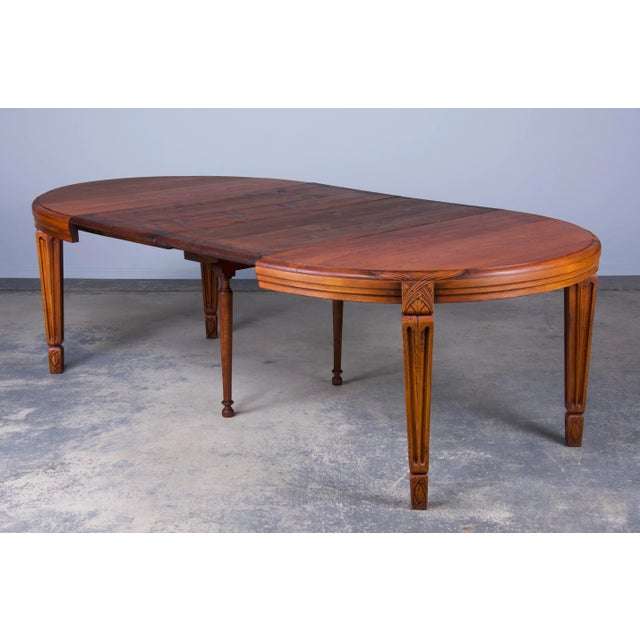 French Neoclassical Style Extendable Maple Dining Table | Chairish