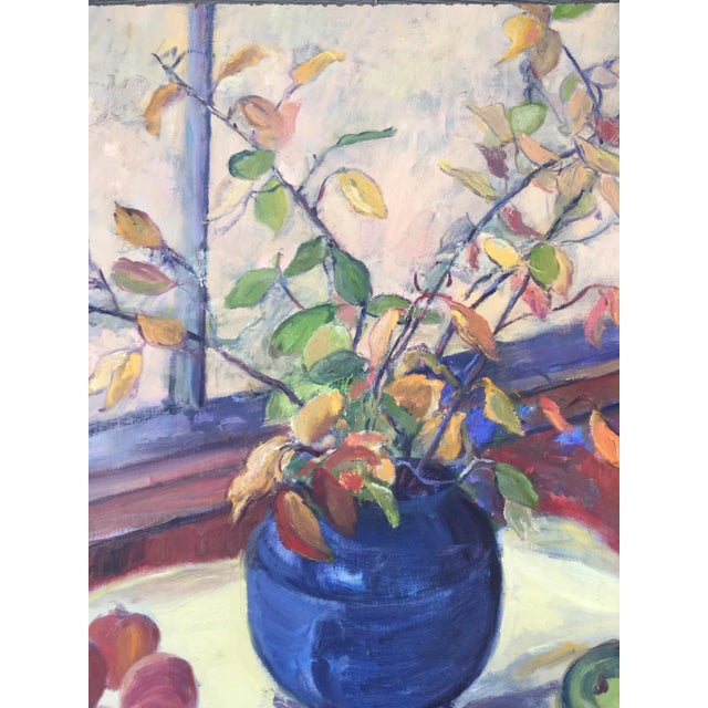 Blue Vase Still Life Oil Painting | Chairish