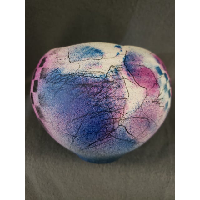 Signed Zufelt Designs Hand Painted Abstract Studio Art Pottery Bowl ...