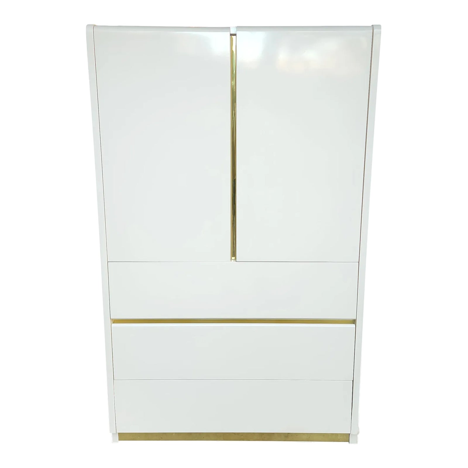 1980s Lane Lacquered Armoire / Dresser | Chairish
