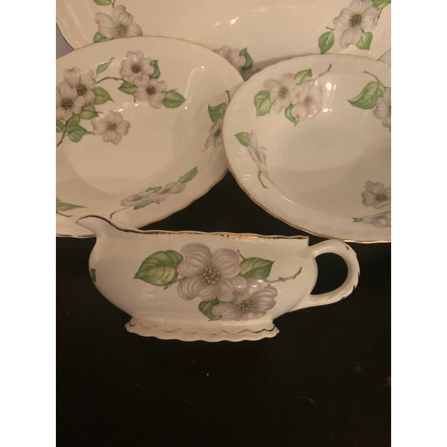 1990s Dogwood China Serving Set - 4 Pieces | Chairish