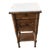 Antique Natural Pine Night Stand With White Marble Top | Chairish