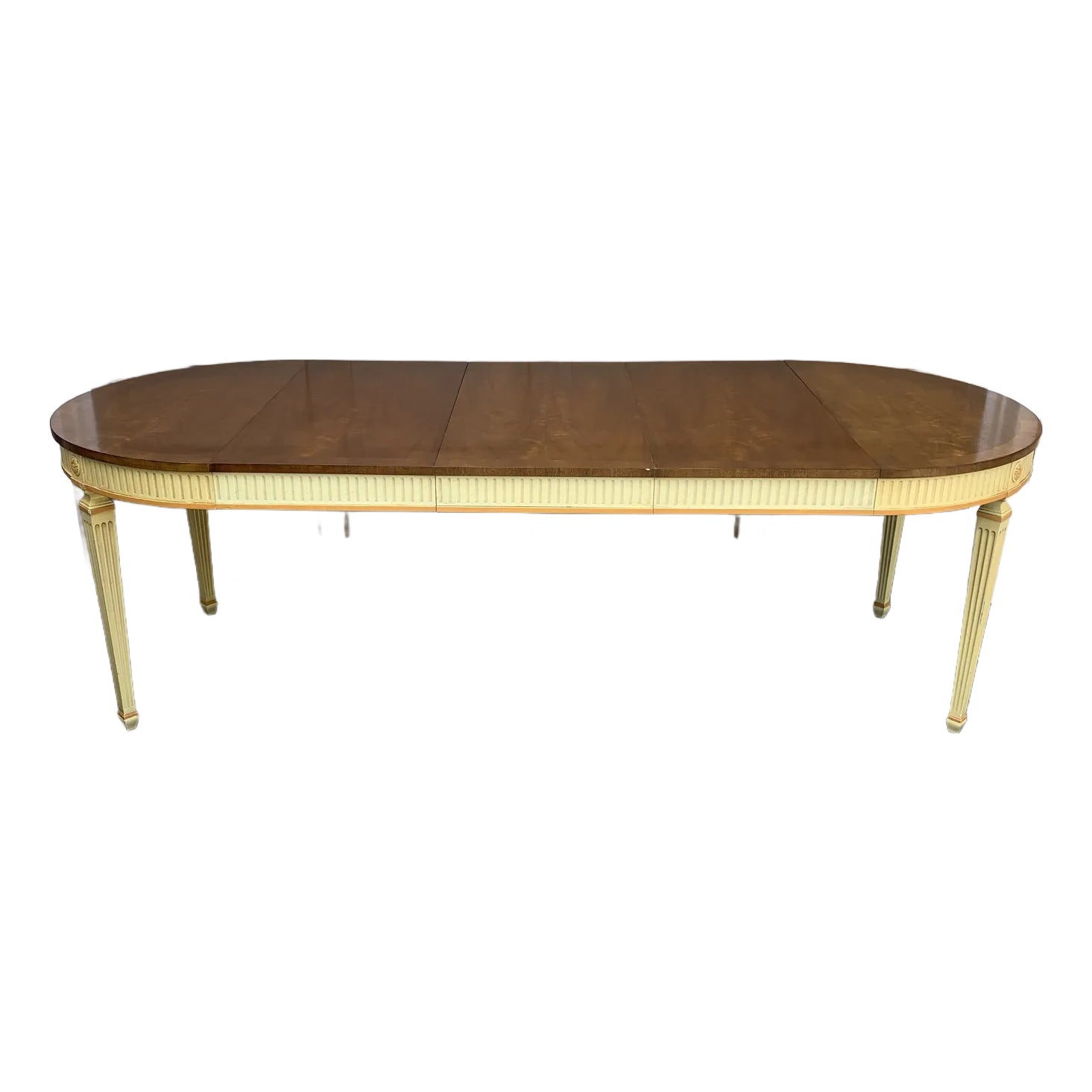 Baker Furniture French Regency Louis XVI Banded Mahogany Parcel Painted ...