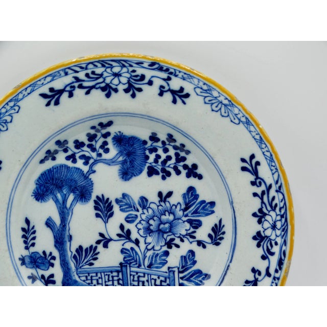 18th-Century Dutch Delft Chinoiserie Plate Axe Hatchet Mark | Chairish
