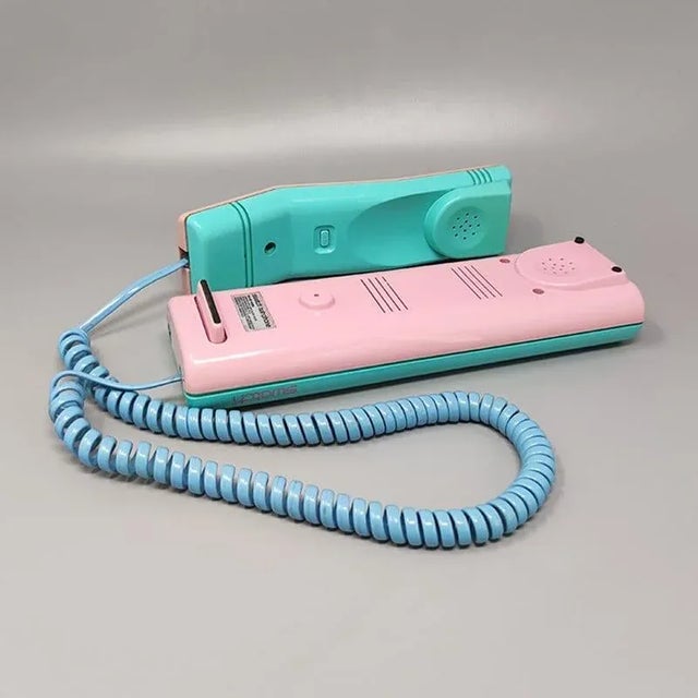 1980s "1st Model" Memphis Style Swatch Twin Phone | Chairish