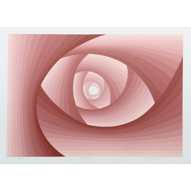 1970s Roy Ahlgren, Vortex", Op Art Screenprint | Chairish