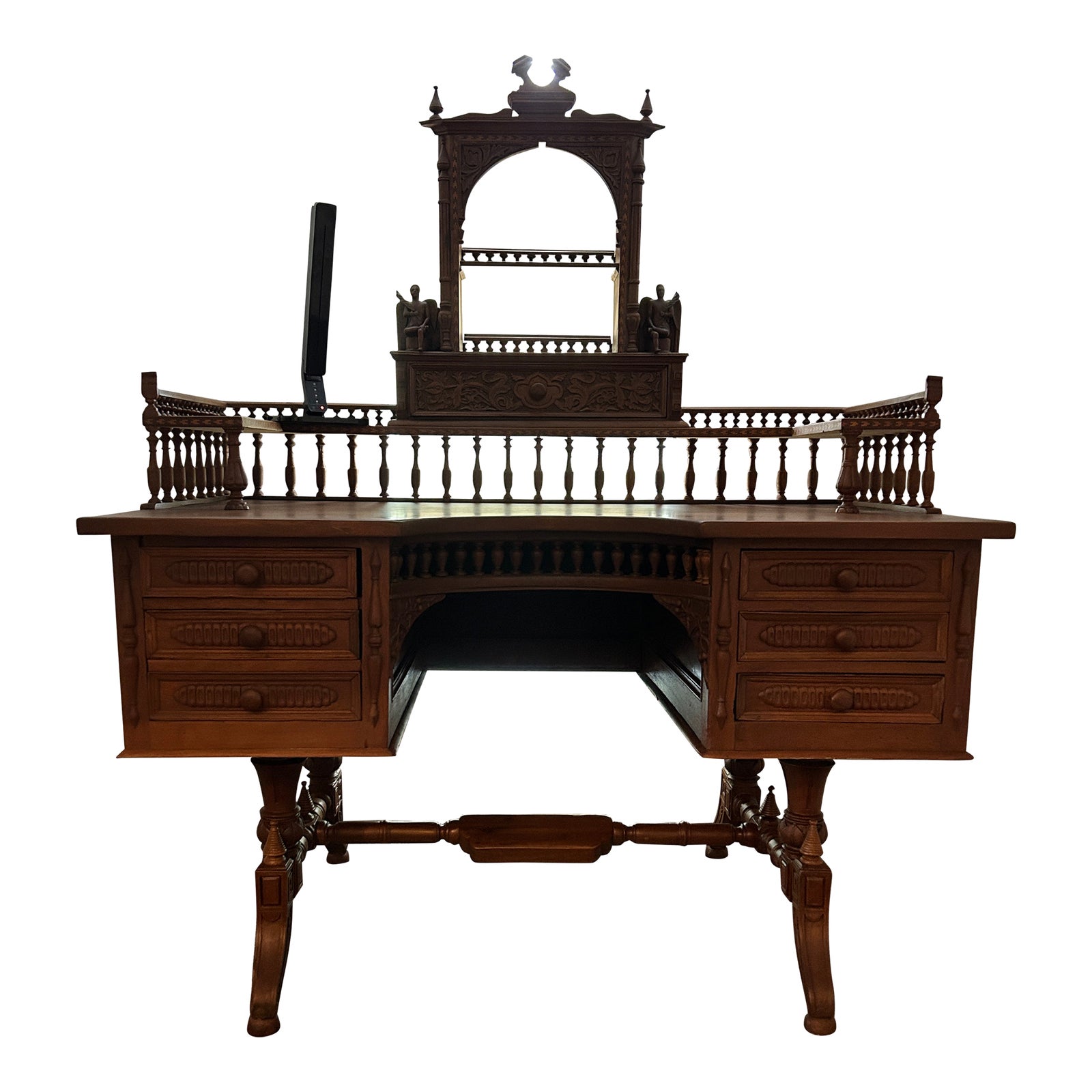 Late 19th Century Jeweler’s Workbench With Carved Angel Drawer Front ...