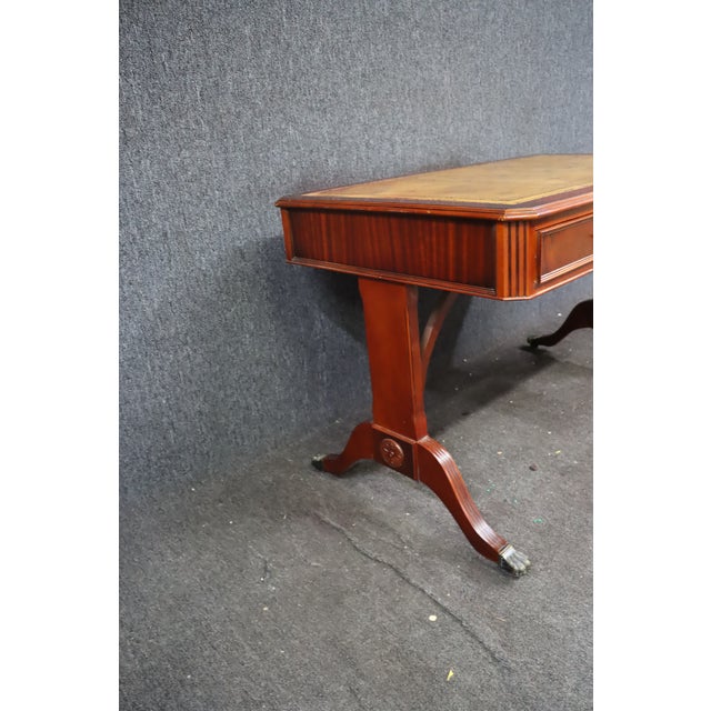 Leather Top Federal Style Desk | Chairish