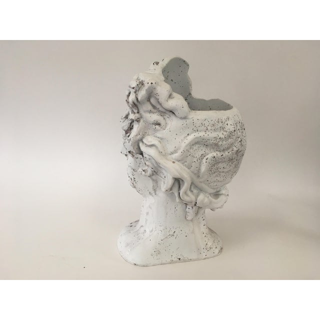 Weathered Greek Bust Head Planter | Chairish