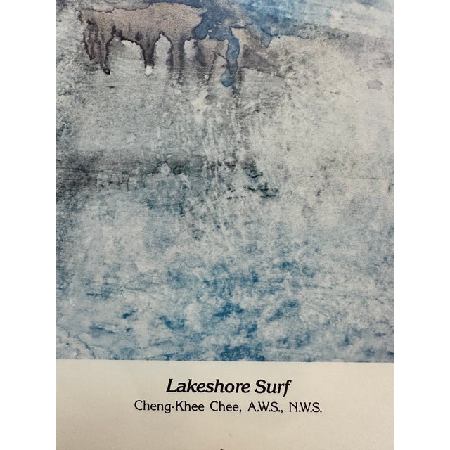 1988 Watercolor Chromolithograph Print Lakeshore Surf by Cheng-Khee ...