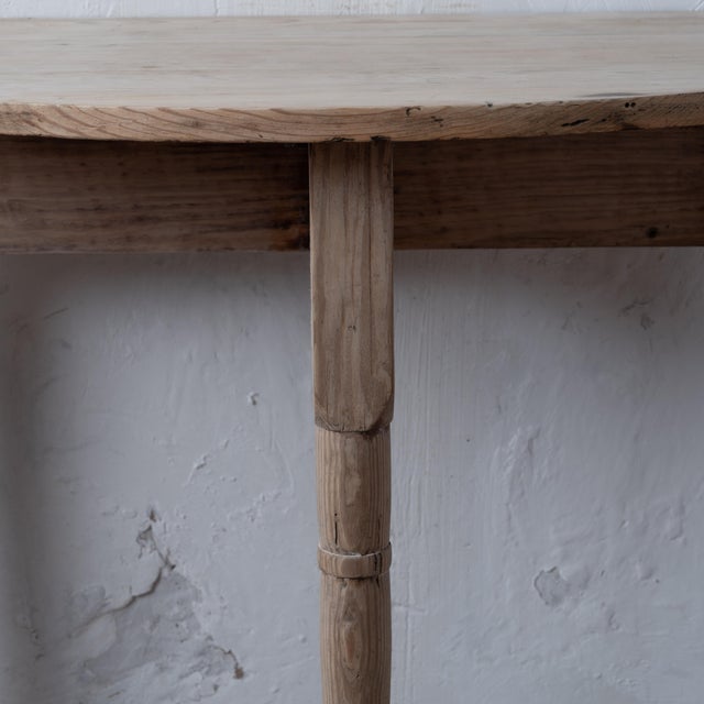 Bleached Demilune Tables, American, 19th Century | Chairish