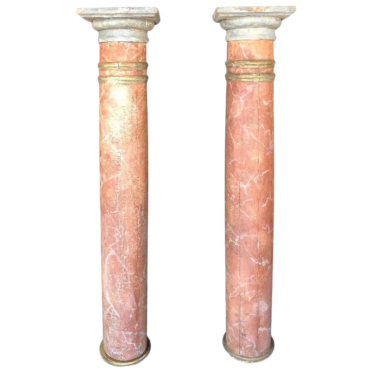 19th Century Wood Italian Columns-a Pair | Chairish