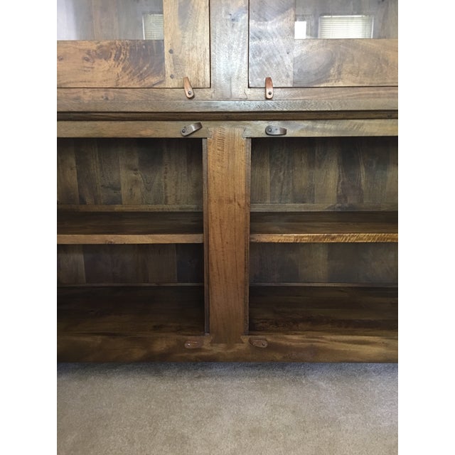 Crate & Barrel Honey Basque Buffet and Hutch | Chairish