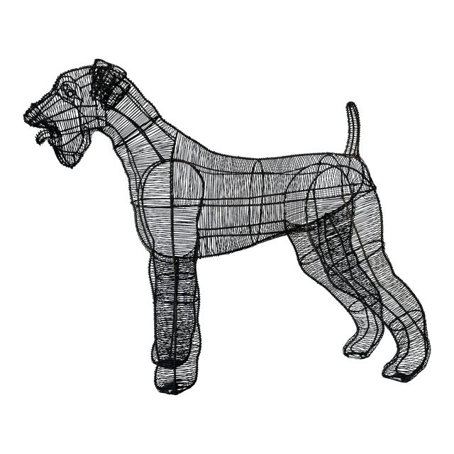 Vintage - Modern Lifesize Airedale Terrier Topiary Frame / Sculpture ...