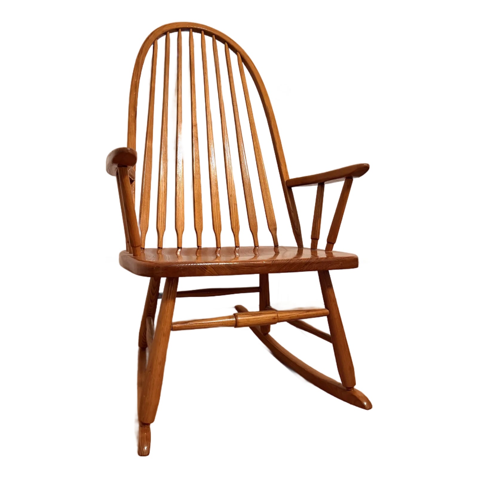 Vintage S. Bent & Brothers Colonial Windsor-Style Oak Rocking Chair ...