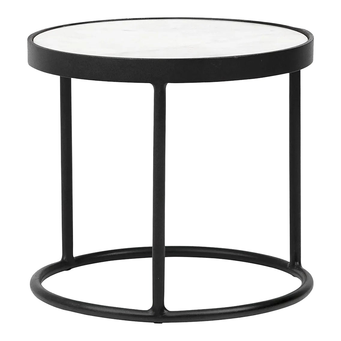 Blanco Marble Small Side Table | Chairish