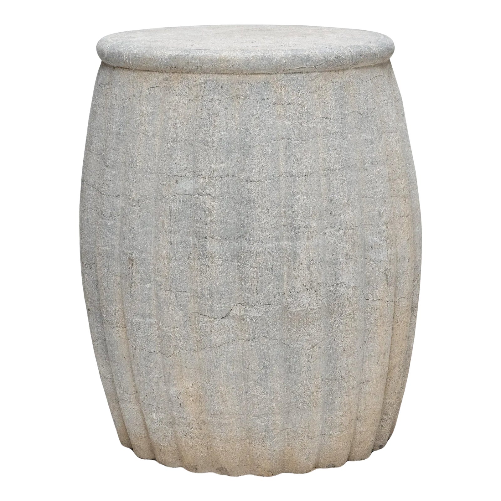 Chinese Melon Stone Drum Table | Chairish
