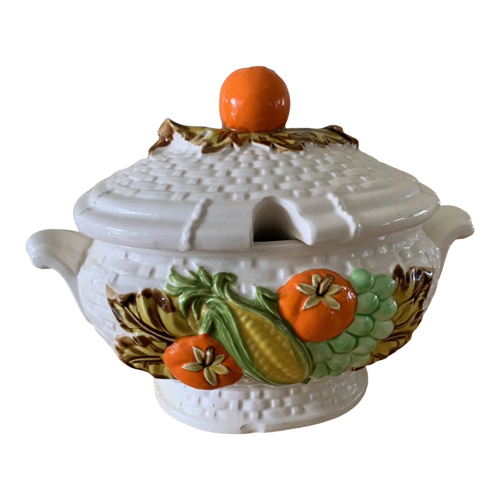 Vintage Cottage Style Ceramic Soup Tureen | Chairish