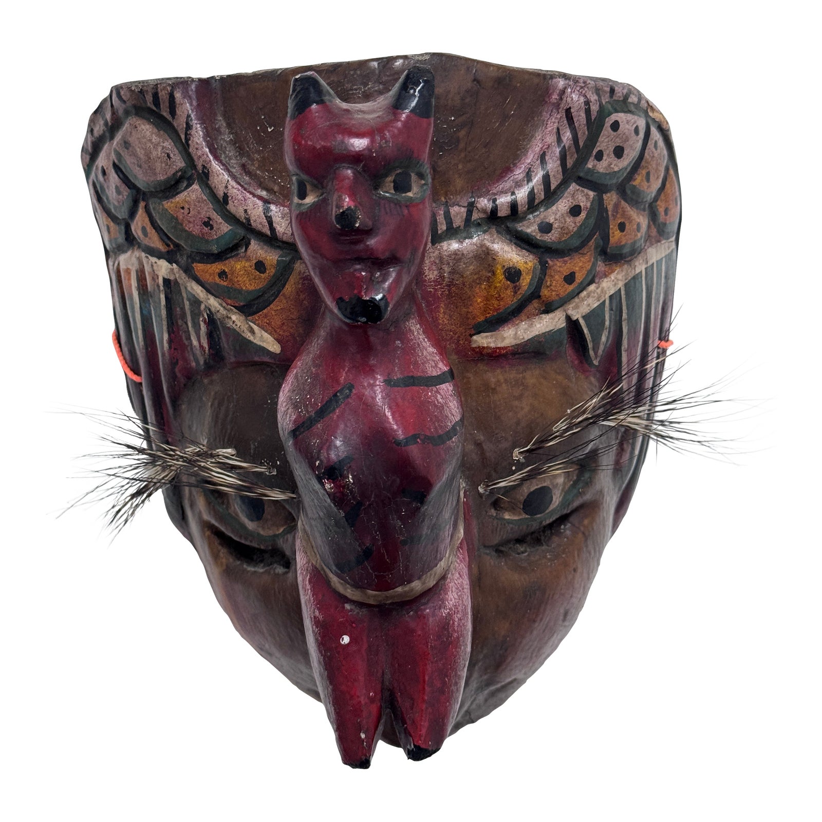 Mexican Guerreo Mask With Bat on Nose | Chairish