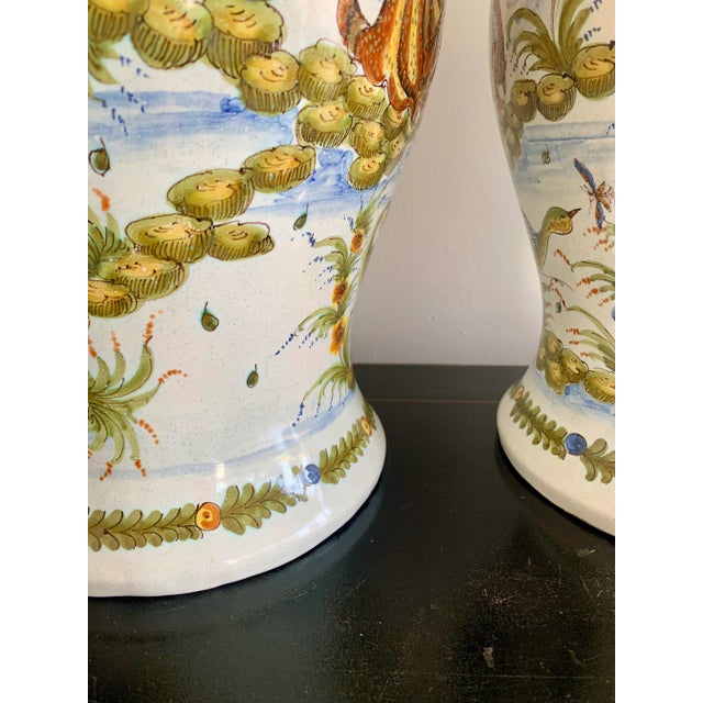 Pair of Late 20th Century Lidded Temple Jars | Chairish