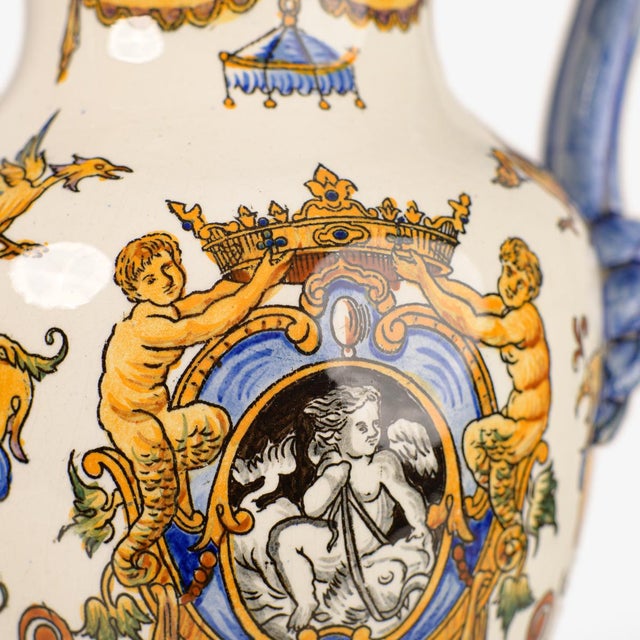 Late 19th Century Gien Faience Vase, Renaissance Decoration | Chairish
